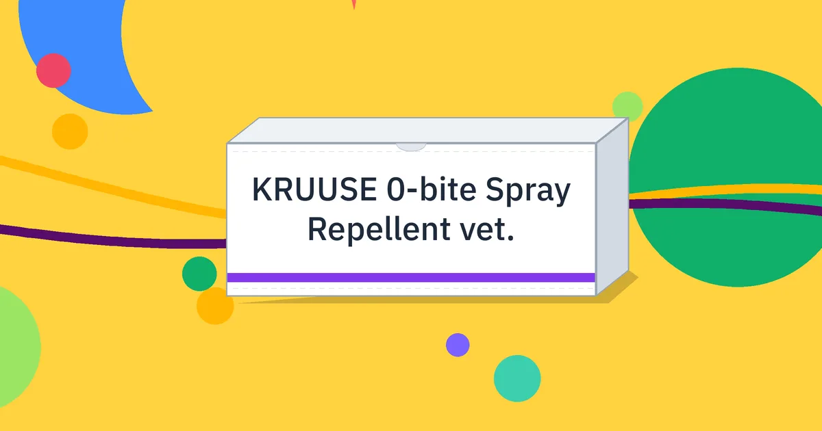 Symbolbild: Packung mit der Aufschrift KRUUSE 0-bite Spray Repellent vet. (PZN 18444105) – Verfügbarkeit und Bezug in Apotheken in Frankfurt am Main