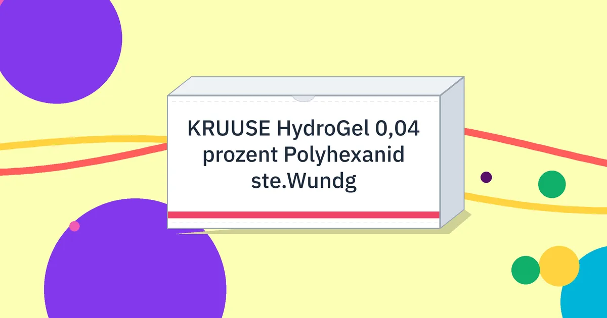 Symbolbild: Packung mit der Aufschrift KRUUSE HydroGel 0,04 prozent Polyhexanid ste.Wundg (PZN 18444045) – Verfügbarkeit und Bezug in Apotheken in Frankfurt am Main