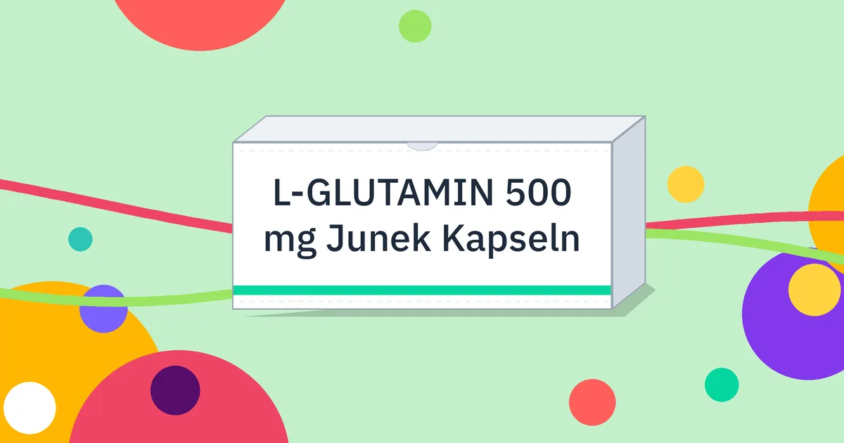 Symbolbild: Packung mit der Aufschrift L-GLUTAMIN 500 mg Junek Kapseln (PZN 00132894) – Verfügbarkeit und Bezug in Apotheken in Frankfurt am Main