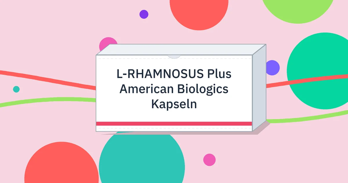 Symbolbild: Packung mit der Aufschrift L-RHAMNOSUS Plus American Biologics Kapseln (PZN 15423746) – Verfügbarkeit und Bezug in Apotheken in Frankfurt am Main