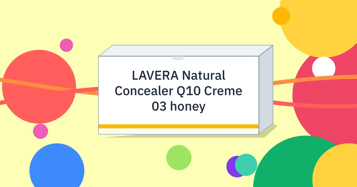 Symbolbild: Packung mit der Aufschrift LAVERA Natural Concealer Q10 Creme 03 honey (PZN 14056317) – Verfügbarkeit und Bezug in Apotheken in Frankfurt am Main