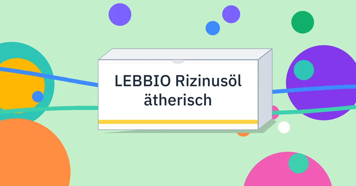Symbolbild: Packung mit der Aufschrift LEBBIO Rizinusöl ätherisch (PZN 19671990) – Verfügbarkeit und Bezug in Apotheken in Frankfurt am Main