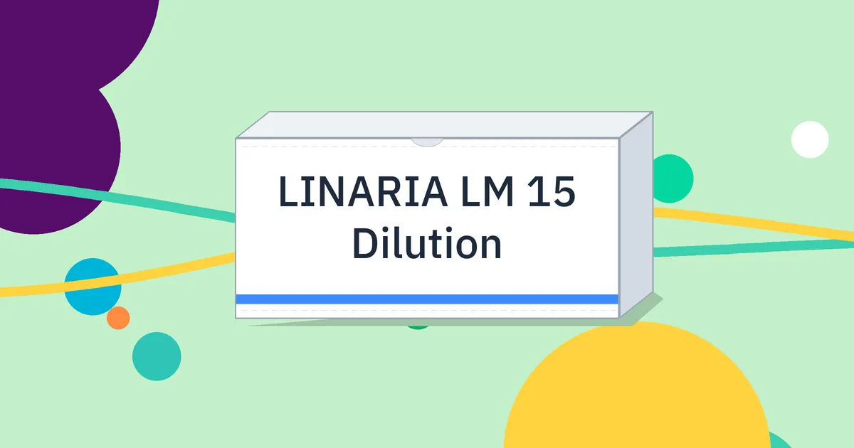 Symbolbild: Packung mit der Aufschrift LINARIA LM 15 Dilution (PZN 13529191) – Verfügbarkeit und Bezug in Apotheken in Frankfurt am Main