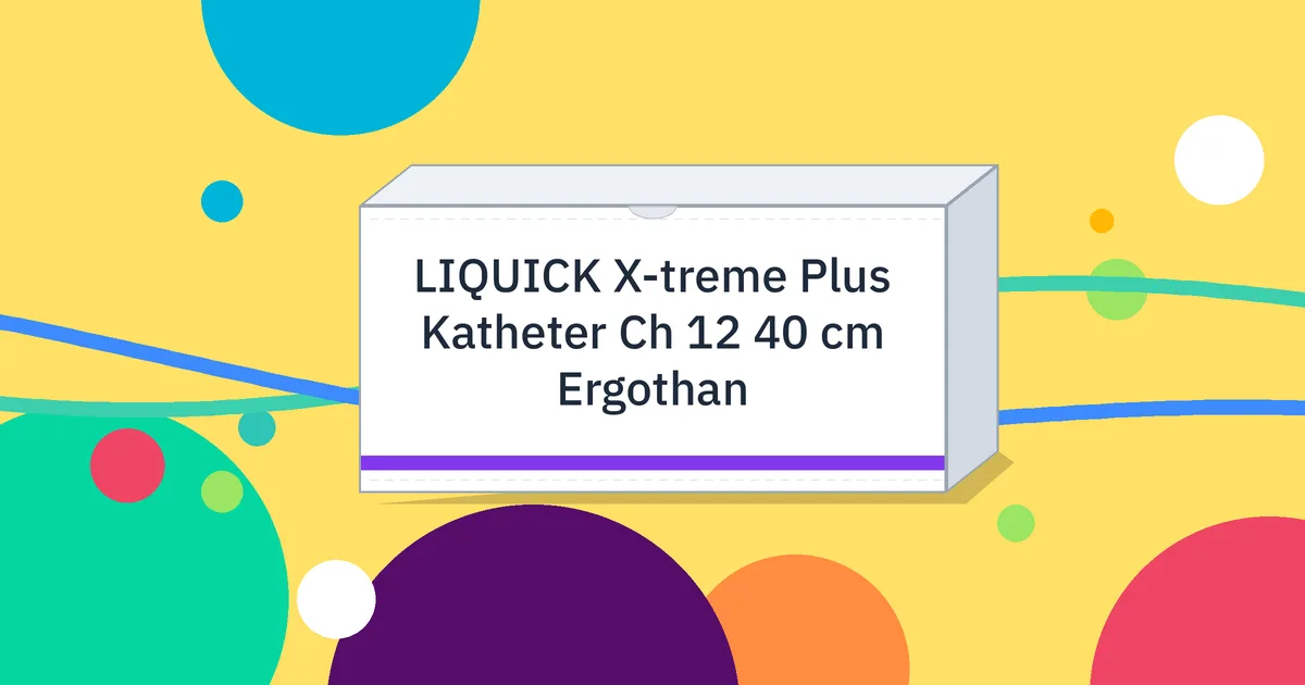 Symbolbild: Packung mit der Aufschrift LIQUICK X-treme Plus Katheter Ch 12 40 cm Ergothan (PZN 15568930) – Verfügbarkeit und Bezug in Apotheken in Frankfurt am Main