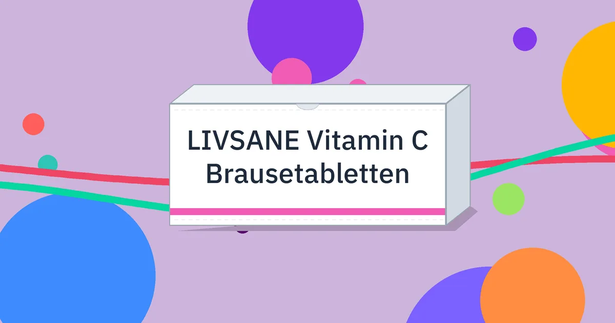 Symbolbild: Packung mit der Aufschrift LIVSANE Vitamin C Brausetabletten (PZN 12658354) – Verfügbarkeit und Bezug in Apotheken in Frankfurt am Main