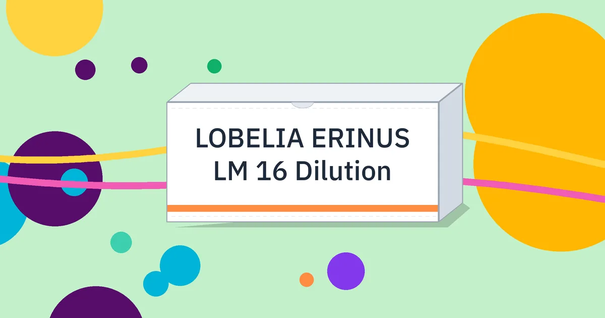 Symbolbild: Packung mit der Aufschrift LOBELIA ERINUS LM 16 Dilution (PZN 13533407) – Verfügbarkeit und Bezug in Apotheken in Frankfurt am Main