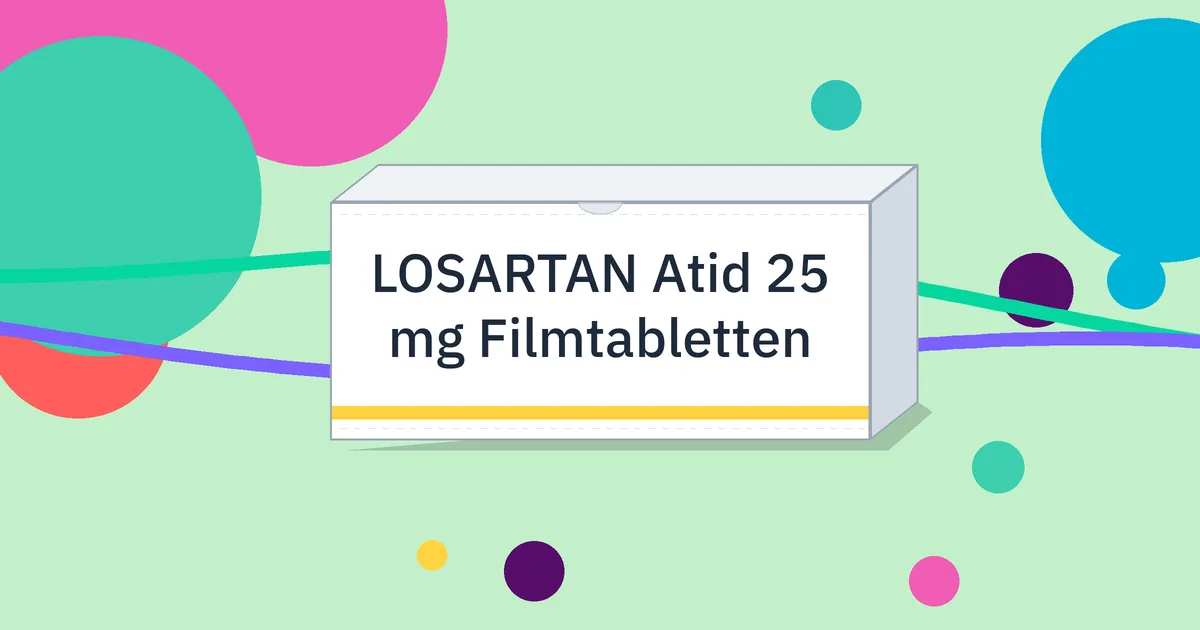 Symbolbild: Packung mit der Aufschrift LOSARTAN Atid 25 mg Filmtabletten (PZN 00615954) – Verfügbarkeit und Bezug in Apotheken in Frankfurt am Main