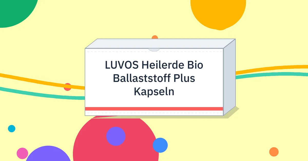 Symbolbild: Packung mit der Aufschrift LUVOS Heilerde Bio Ballaststoff Plus Kapseln (PZN 13723154) – Verfügbarkeit und Bezug in Apotheken in Frankfurt am Main