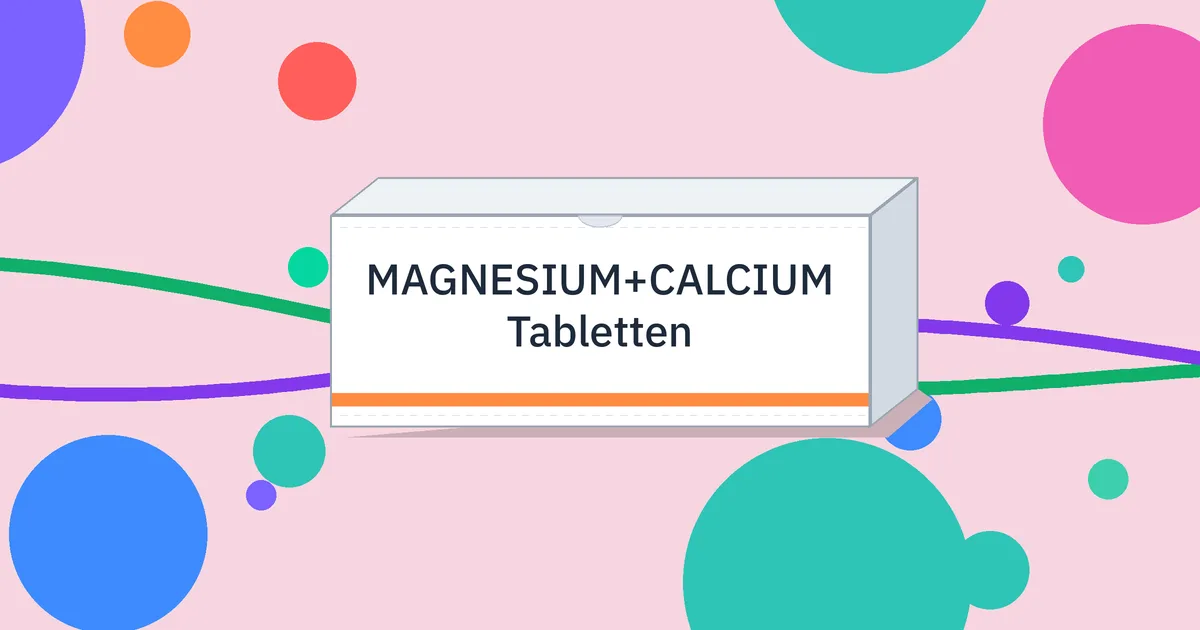 Symbolbild: Packung mit der Aufschrift MAGNESIUM+CALCIUM Tabletten (PZN 06106314) – Verfügbarkeit und Bezug in Apotheken in Frankfurt am Main