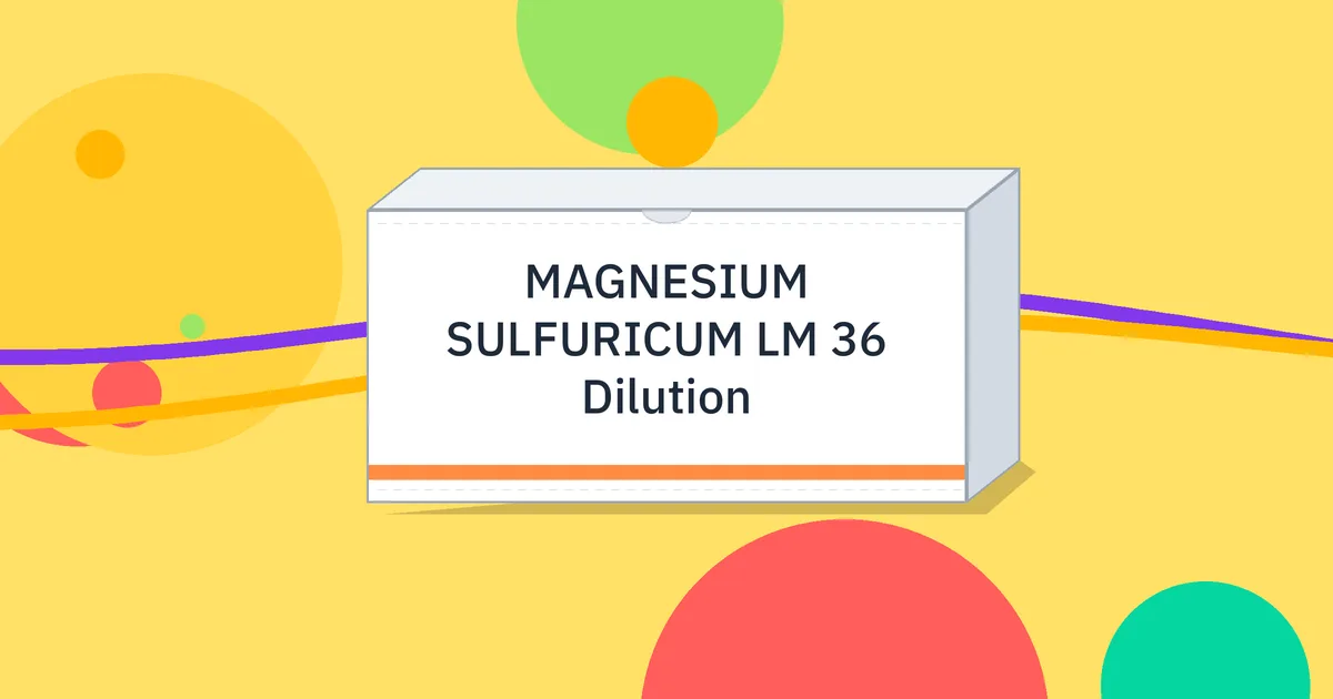 Symbolbild: Packung mit der Aufschrift MAGNESIUM SULFURICUM LM 36 Dilution (PZN 12940263) – Verfügbarkeit und Bezug in Apotheken in Frankfurt am Main