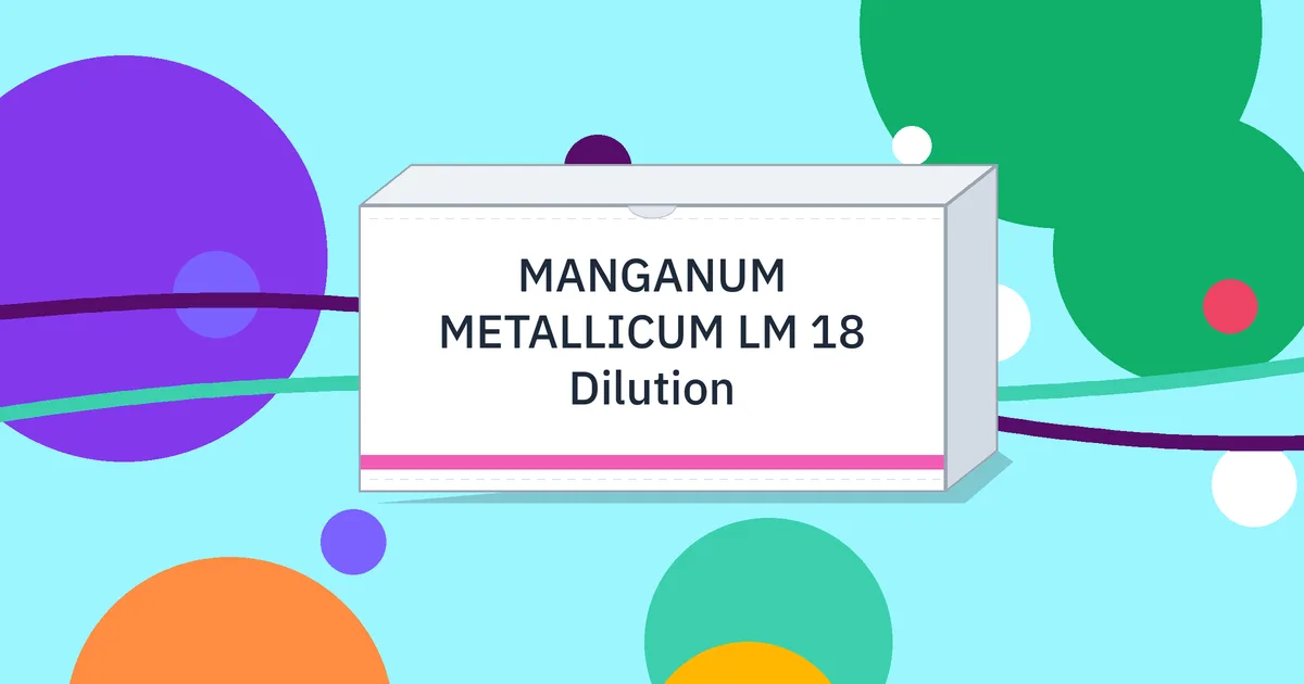 Symbolbild: Packung mit der Aufschrift MANGANUM METALLICUM LM 18 Dilution (PZN 02602826) – Verfügbarkeit und Bezug in Apotheken in Frankfurt am Main