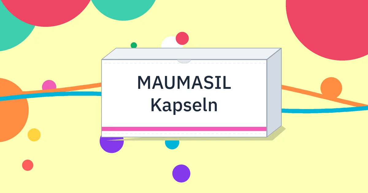 Symbolbild: Packung mit der Aufschrift MAUMASIL Kapseln (PZN 01796633) – Verfügbarkeit und Bezug in Apotheken in Frankfurt am Main