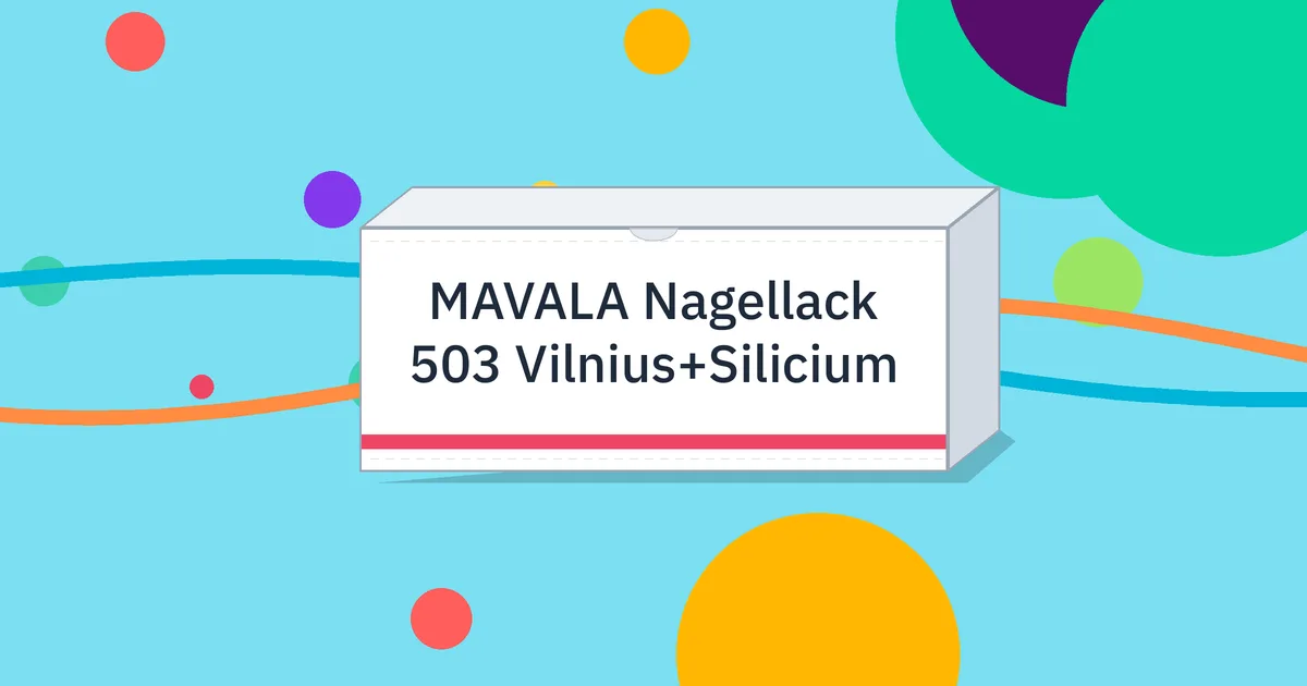 Symbolbild: Packung mit der Aufschrift MAVALA Nagellack 503 Vilnius+Silicium (PZN 20608399) – Verfügbarkeit und Bezug in Apotheken in Frankfurt am Main