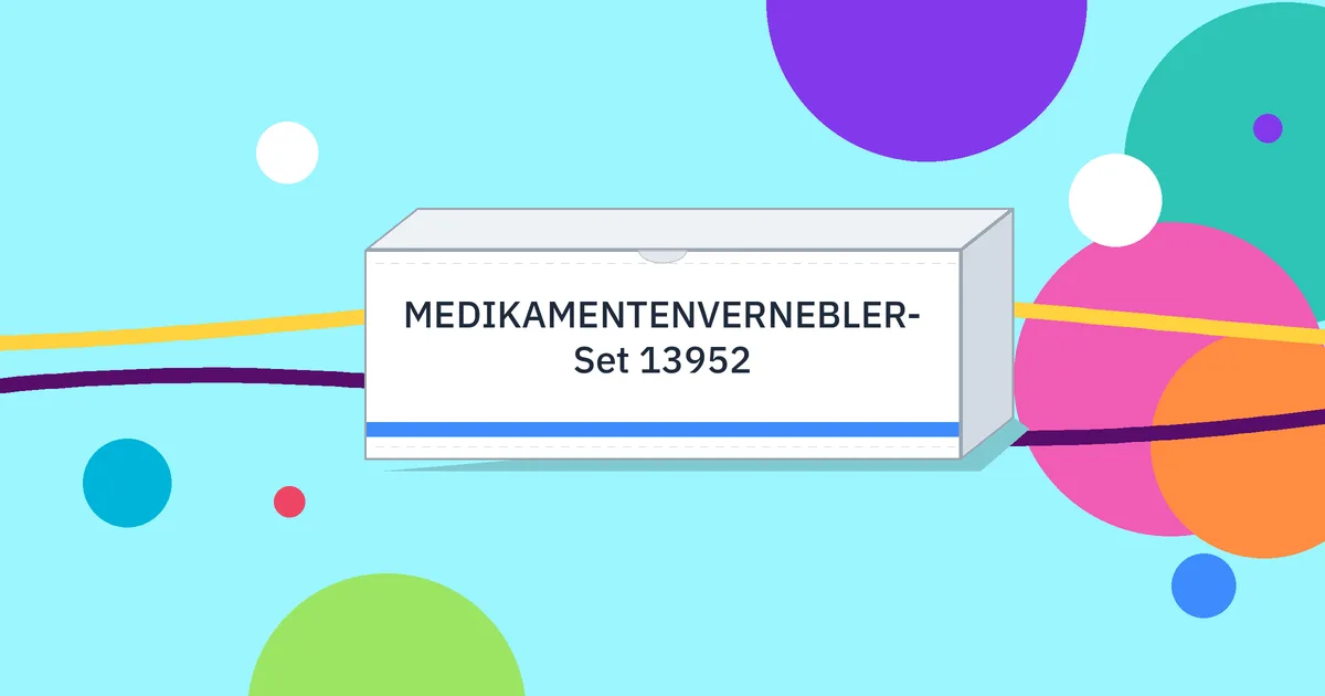 Symbolbild: Packung mit der Aufschrift MEDIKAMENTENVERNEBLER-Set 13952 (PZN 00540682) – Verfügbarkeit und Bezug in Apotheken in Frankfurt am Main