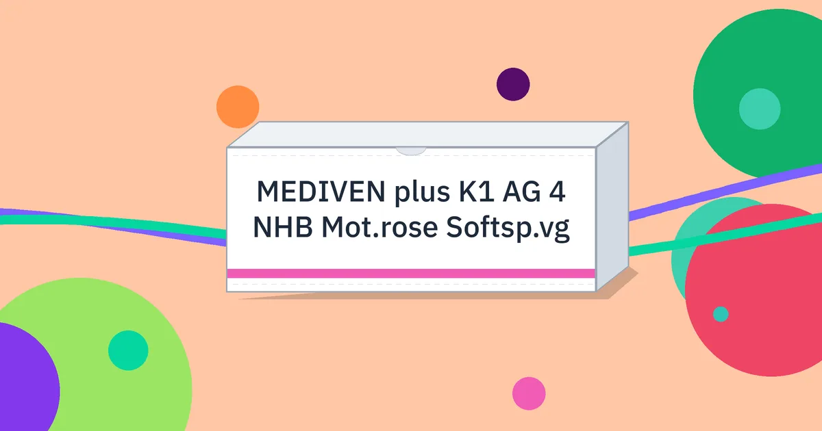 Symbolbild: Packung mit der Aufschrift MEDIVEN plus K1 AG 4 NHB Mot.rose Softsp.vg (PZN 15915596) – Verfügbarkeit und Bezug in Apotheken in Frankfurt am Main