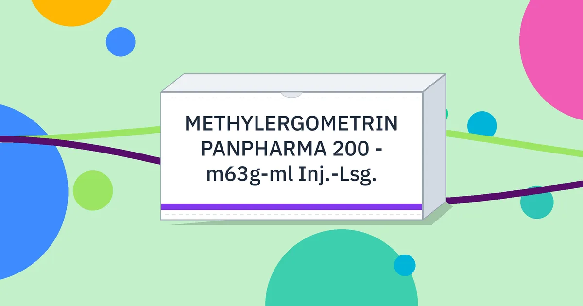 Symbolbild: Packung mit der Aufschrift METHYLERGOMETRIN PANPHARMA 200 -m63g-ml Inj.-Lsg. (PZN 17178073) – Verfügbarkeit und Bezug in Apotheken in Frankfurt am Main