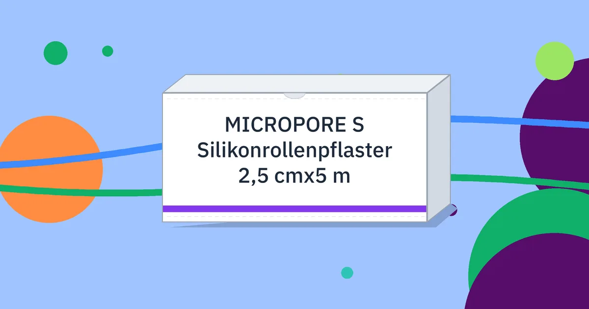 Symbolbild: Packung mit der Aufschrift MICROPORE S Silikonrollenpflaster 2,5 cmx5 m (PZN 16015512) – Verfügbarkeit und Bezug in Apotheken in Frankfurt am Main