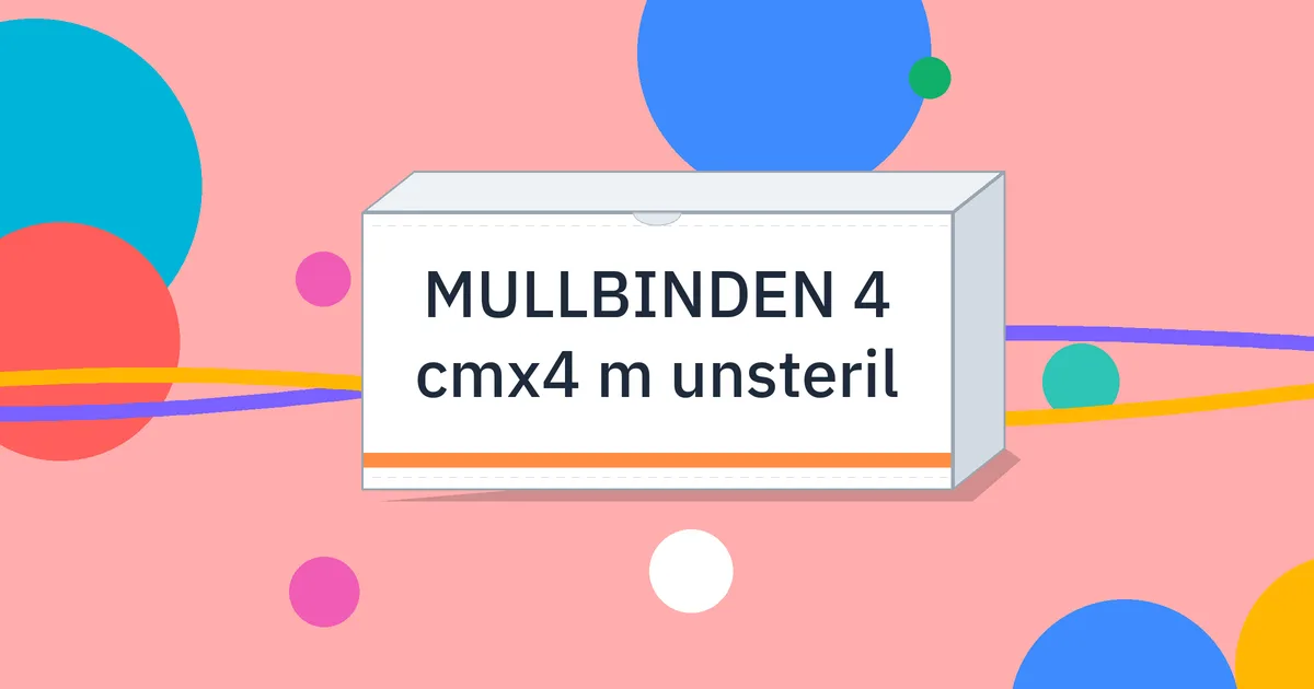 Symbolbild: Packung mit der Aufschrift MULLBINDEN 4 cmx4 m unsteril (PZN 00430982) – Verfügbarkeit und Bezug in Apotheken in Frankfurt am Main