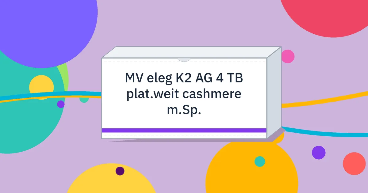 Symbolbild: Packung mit der Aufschrift MV eleg K2 AG 4 TB plat.weit cashmere m.Sp. (PZN 14677634) – Verfügbarkeit und Bezug in Apotheken in Frankfurt am Main
