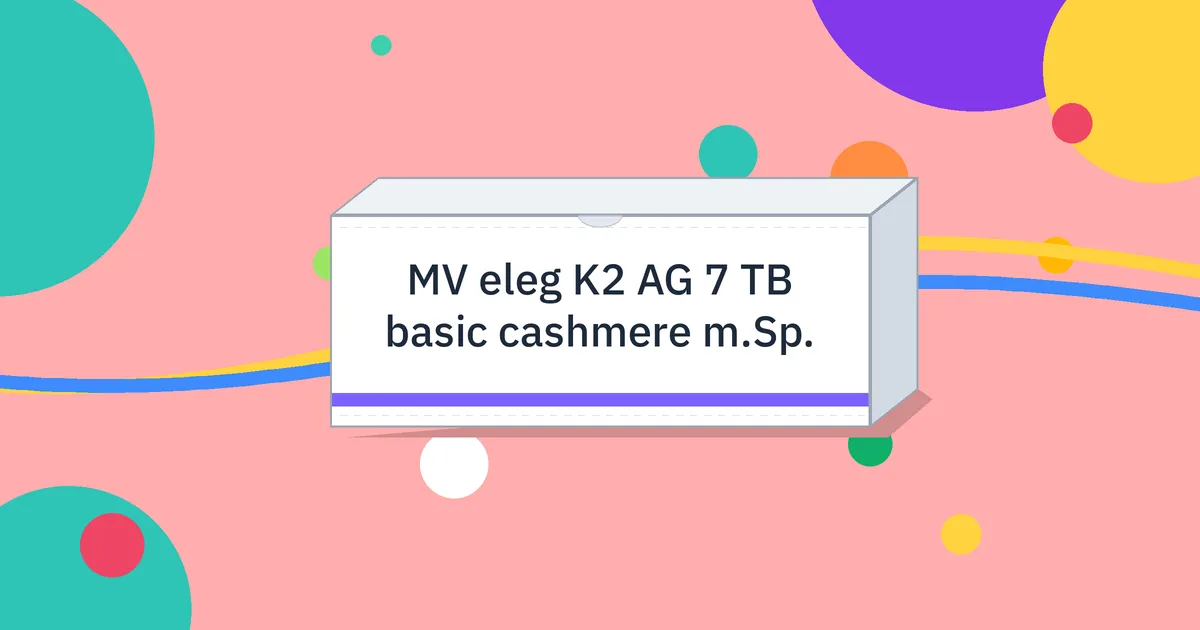 Symbolbild: Packung mit der Aufschrift MV eleg K2 AG 7 TB basic cashmere m.Sp. (PZN 14681050) – Verfügbarkeit und Bezug in Apotheken in Frankfurt am Main