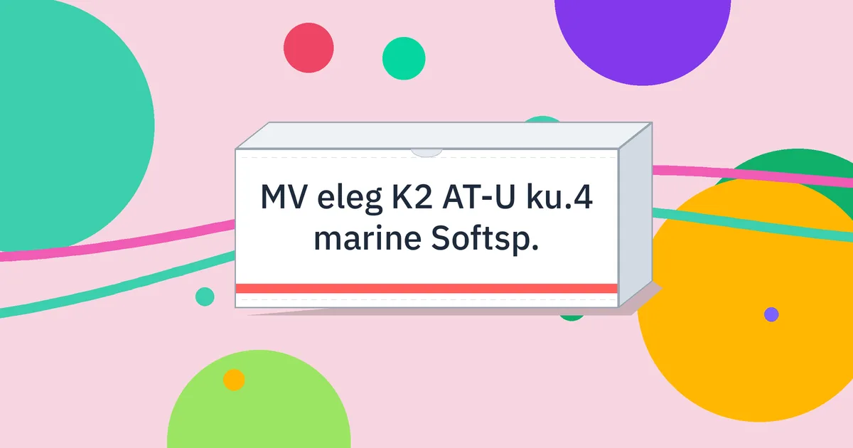 Symbolbild: Packung mit der Aufschrift MV eleg K2 AT-U ku.4 marine Softsp. (PZN 15292132) – Verfügbarkeit und Bezug in Apotheken in Frankfurt am Main