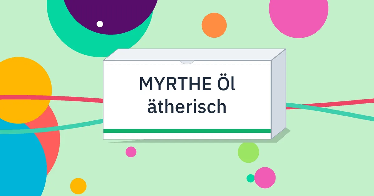 Symbolbild: Packung mit der Aufschrift MYRTHE Öl ätherisch (PZN 01229578) – Verfügbarkeit und Bezug in Apotheken in Frankfurt am Main