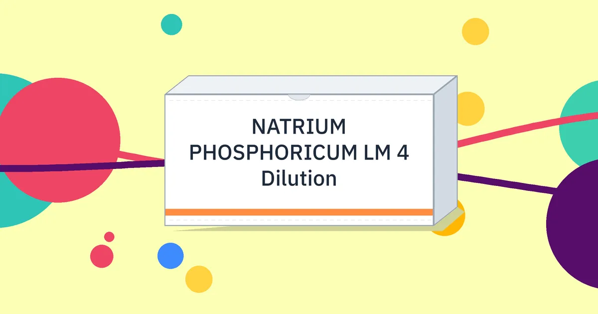 Symbolbild: Packung mit der Aufschrift NATRIUM PHOSPHORICUM LM 4 Dilution (PZN 12966009) – Verfügbarkeit und Bezug in Apotheken in Frankfurt am Main