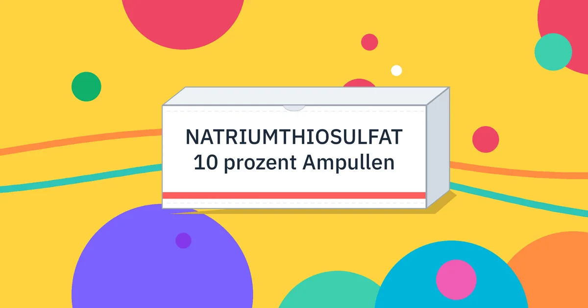 Symbolbild: Packung mit der Aufschrift NATRIUMTHIOSULFAT 10 prozent Ampullen (PZN 12344874) – Verfügbarkeit und Bezug in Apotheken in Frankfurt am Main