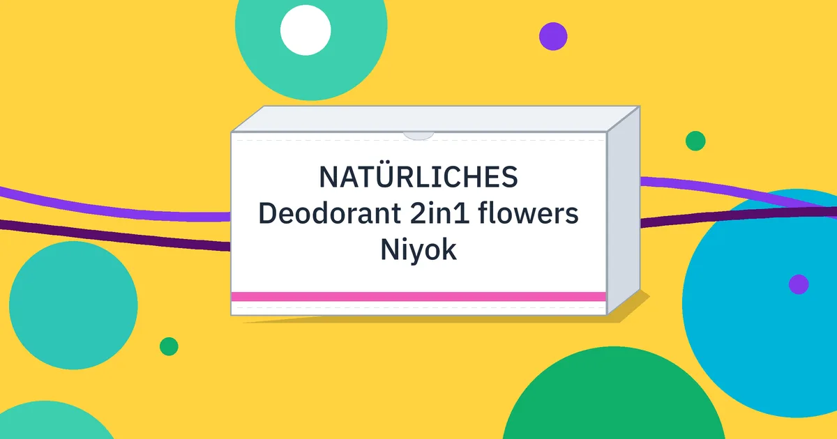 Symbolbild: Packung mit der Aufschrift NATÜRLICHES Deodorant 2in1 flowers Niyok (PZN 17535490) – Verfügbarkeit und Bezug in Apotheken in Frankfurt am Main