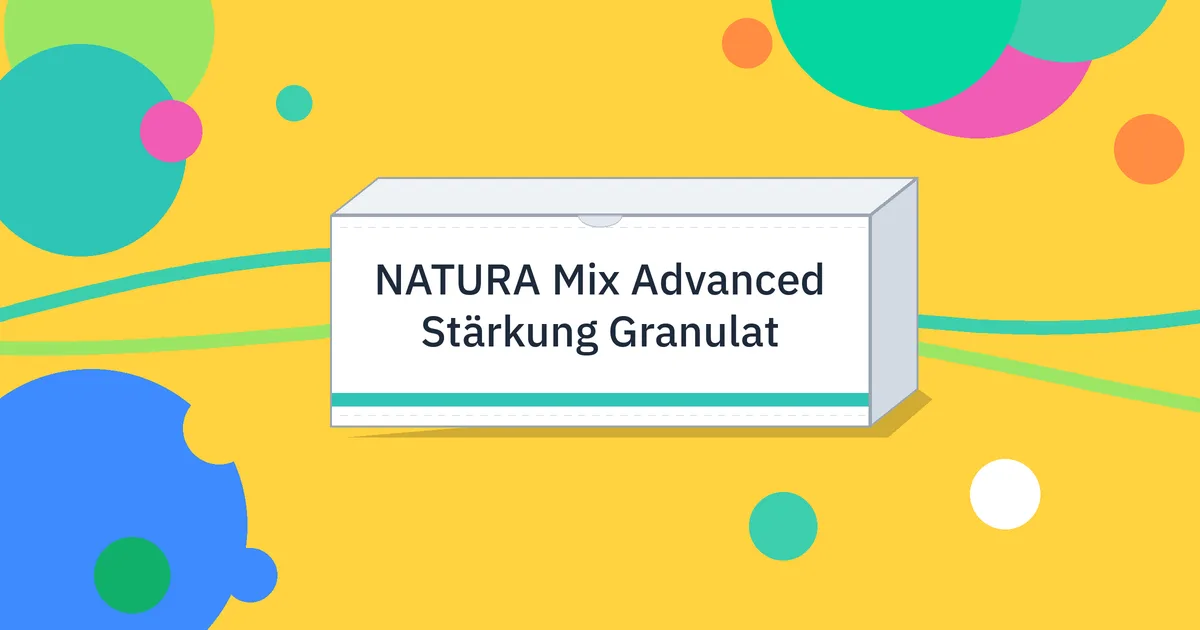 Symbolbild: Packung mit der Aufschrift NATURA Mix Advanced Stärkung Granulat (PZN 15561425) – Verfügbarkeit und Bezug in Apotheken in Frankfurt am Main