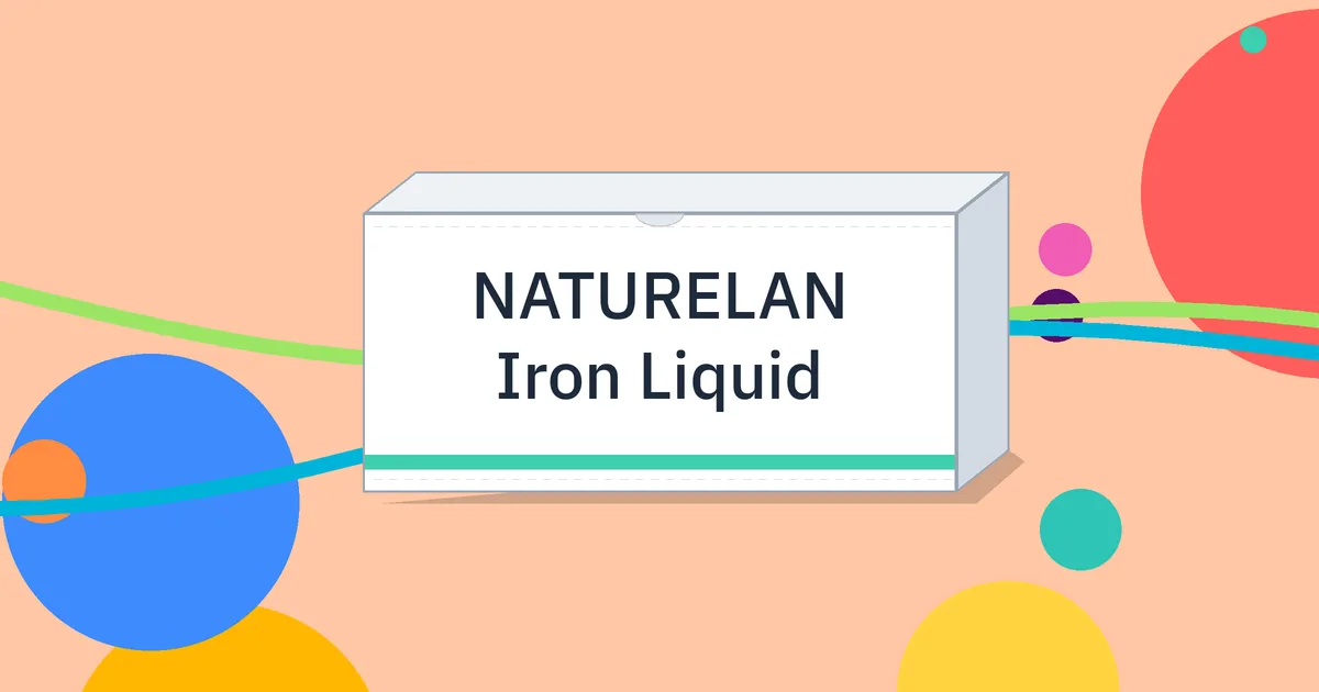 Symbolbild: Packung mit der Aufschrift NATURELAN Iron Liquid (PZN 19344417) – Verfügbarkeit und Bezug in Apotheken in Frankfurt am Main