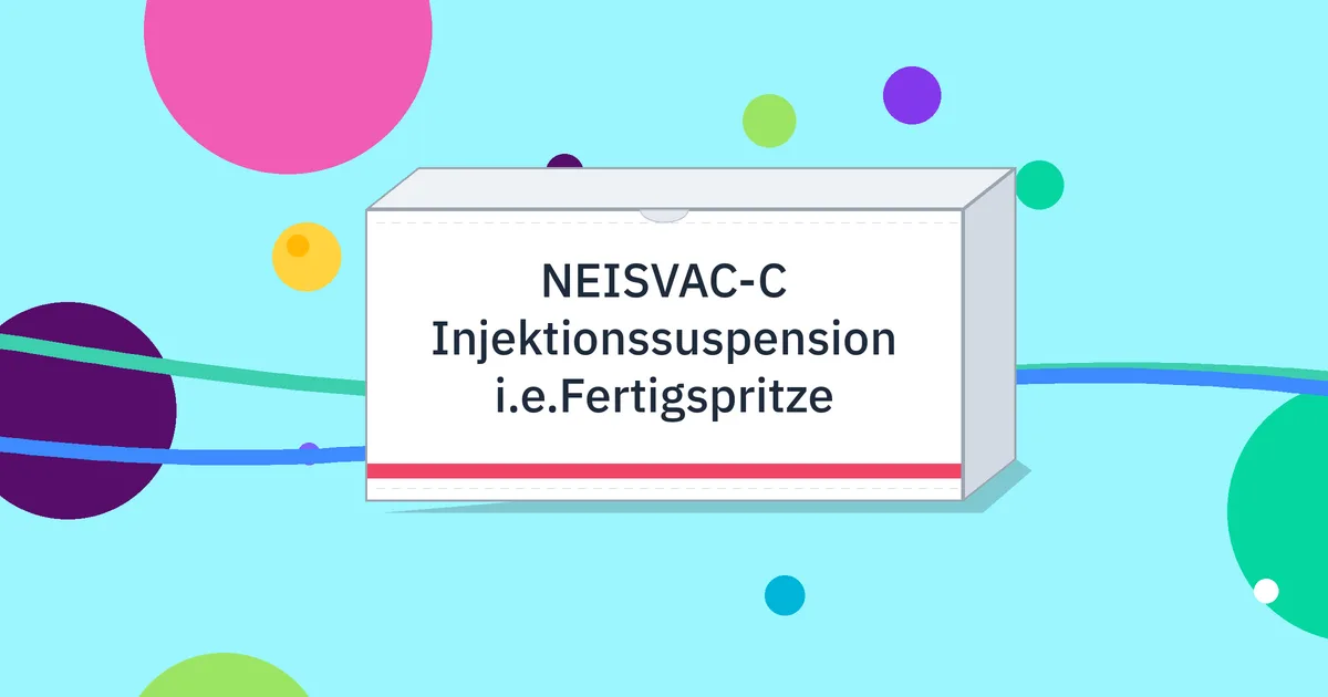 Symbolbild: Packung mit der Aufschrift NEISVAC-C Injektionssuspension i.e.Fertigspritze (PZN 07386600) – Verfügbarkeit und Bezug in Apotheken in Frankfurt am Main