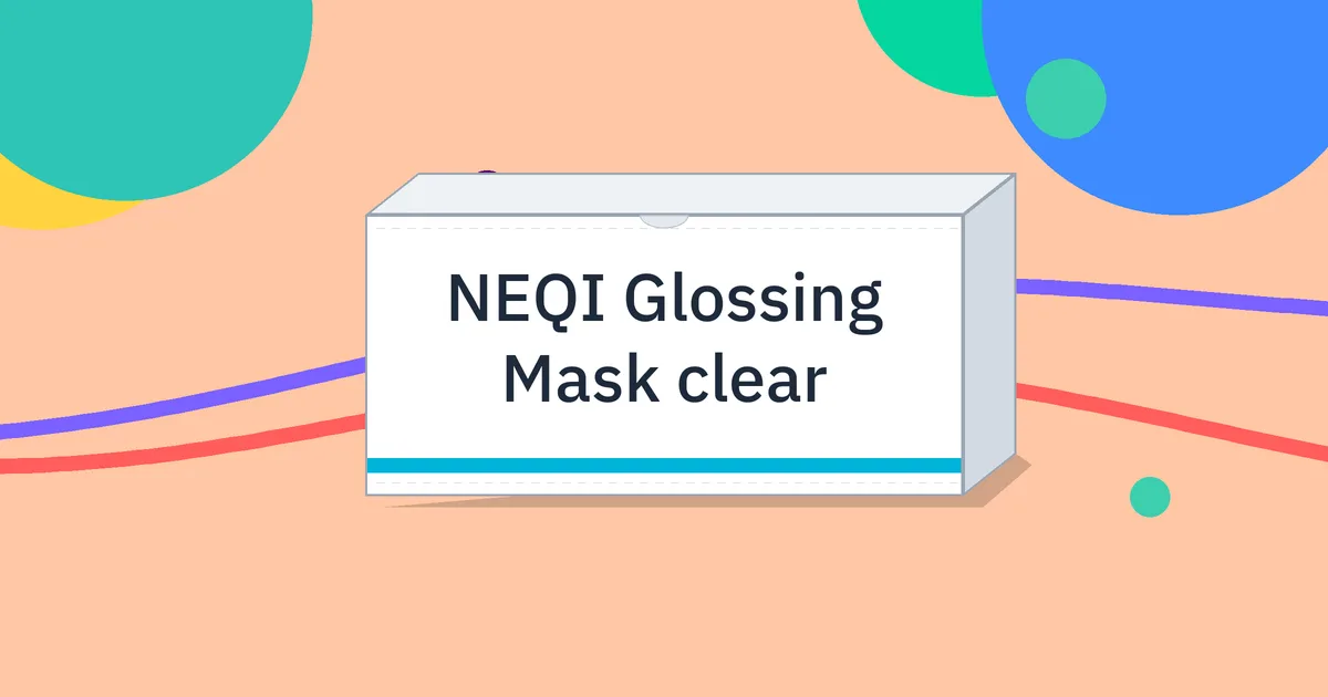 Symbolbild: Packung mit der Aufschrift NEQI Glossing Mask clear (PZN 20652213) – Verfügbarkeit und Bezug in Apotheken in Frankfurt am Main