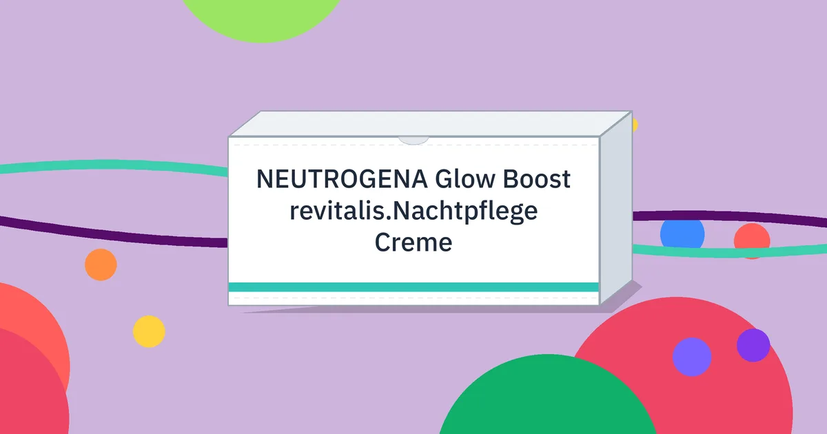 Symbolbild: Packung mit der Aufschrift NEUTROGENA Glow Boost revitalis.Nachtpflege Creme (PZN 17586228) – Verfügbarkeit und Bezug in Apotheken in Frankfurt am Main