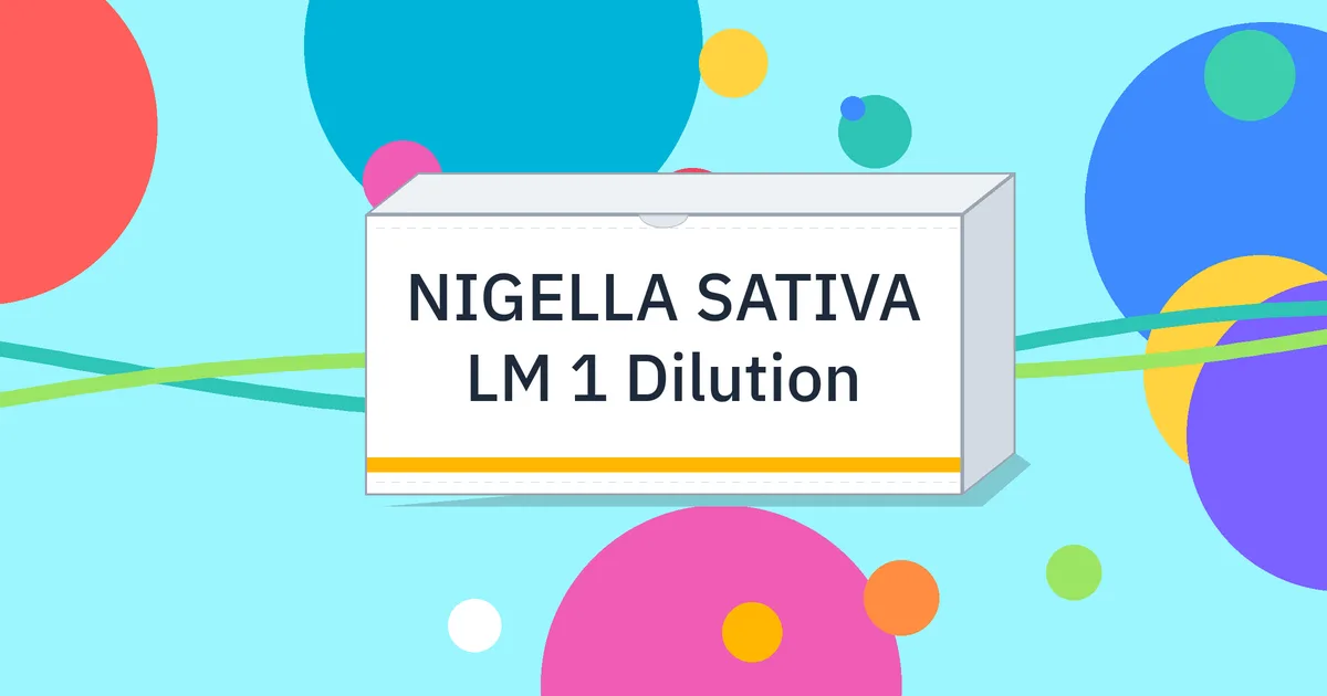 Symbolbild: Packung mit der Aufschrift NIGELLA SATIVA LM 1 Dilution (PZN 13618500) – Verfügbarkeit und Bezug in Apotheken in Frankfurt am Main