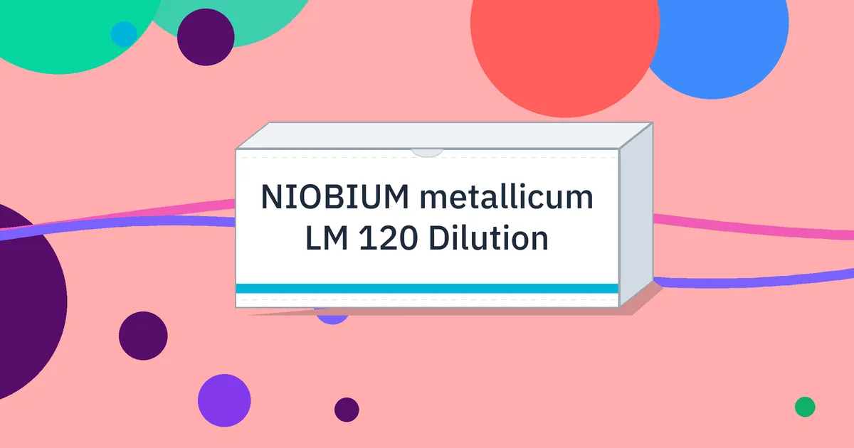 Symbolbild: Packung mit der Aufschrift NIOBIUM metallicum LM 120 Dilution (PZN 13619439) – Verfügbarkeit und Bezug in Apotheken in Frankfurt am Main