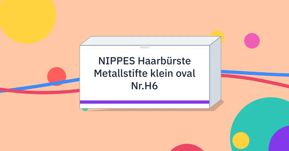 Symbolbild: Packung mit der Aufschrift NIPPES Haarbürste Metallstifte klein oval Nr.H6 (PZN 13880209) – Verfügbarkeit und Bezug in Apotheken in Frankfurt am Main