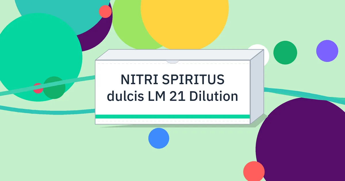 Symbolbild: Packung mit der Aufschrift NITRI SPIRITUS dulcis LM 21 Dilution (PZN 13619698) – Verfügbarkeit und Bezug in Apotheken in Frankfurt am Main