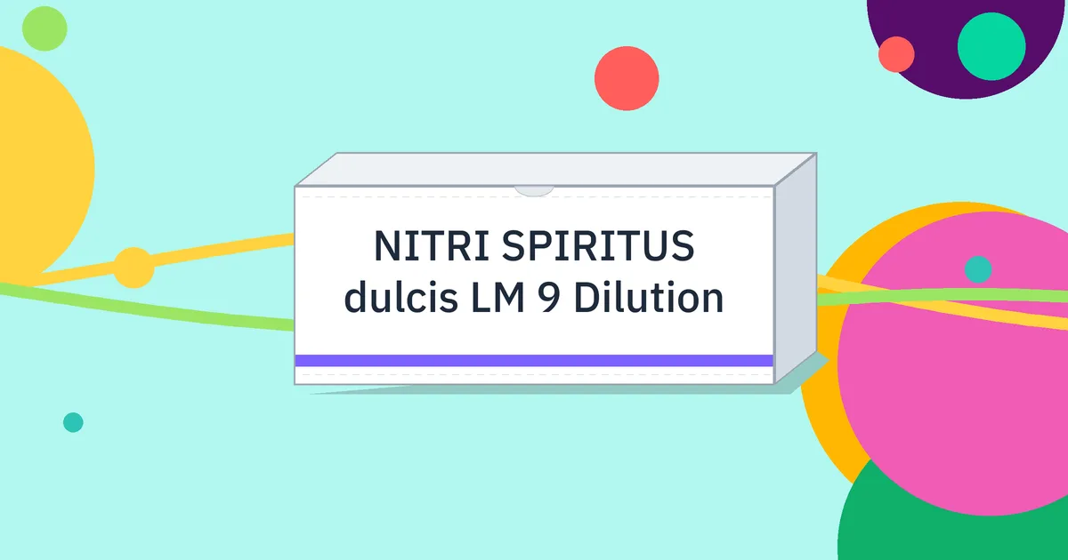 Symbolbild: Packung mit der Aufschrift NITRI SPIRITUS dulcis LM 9 Dilution (PZN 13619557) – Verfügbarkeit und Bezug in Apotheken in Frankfurt am Main