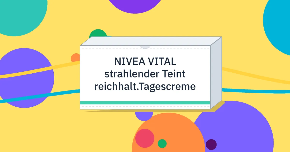Symbolbild: Packung mit der Aufschrift NIVEA VITAL strahlender Teint reichhalt.Tagescreme (PZN 16603628) – Verfügbarkeit und Bezug in Apotheken in Frankfurt am Main