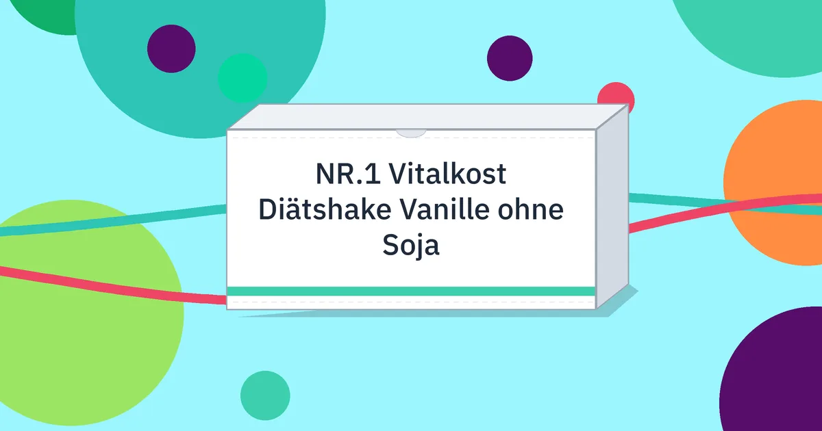 Symbolbild: Packung mit der Aufschrift NR.1 Vitalkost Diätshake Vanille ohne Soja (PZN 12530022) – Verfügbarkeit und Bezug in Apotheken in Frankfurt am Main