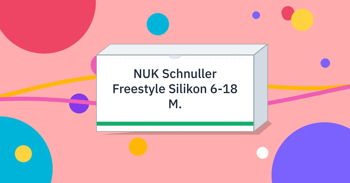 Symbolbild: Packung mit der Aufschrift NUK Schnuller Freestyle Silikon 6-18 M. (PZN 12576260) – Verfügbarkeit und Bezug in Apotheken in Frankfurt am Main