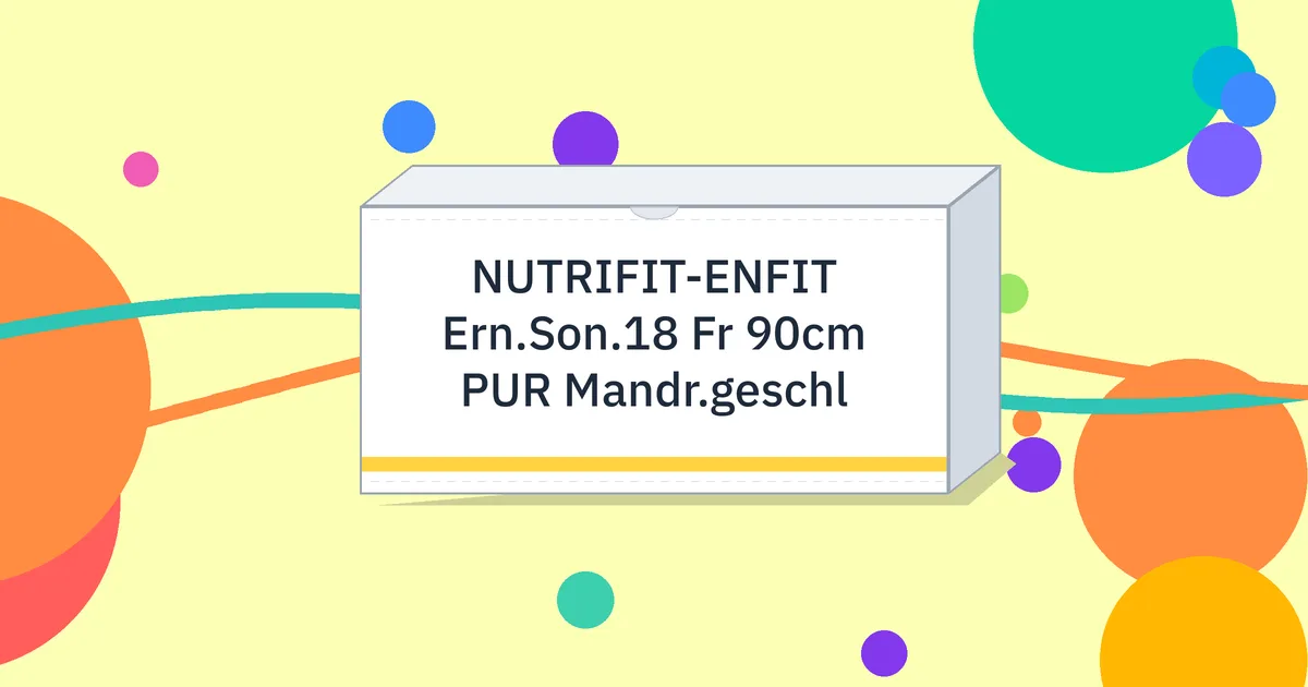 Symbolbild: Packung mit der Aufschrift NUTRIFIT-ENFIT Ern.Son.18 Fr 90cm PUR Mandr.geschl (PZN 14174086) – Verfügbarkeit und Bezug in Apotheken in Frankfurt am Main