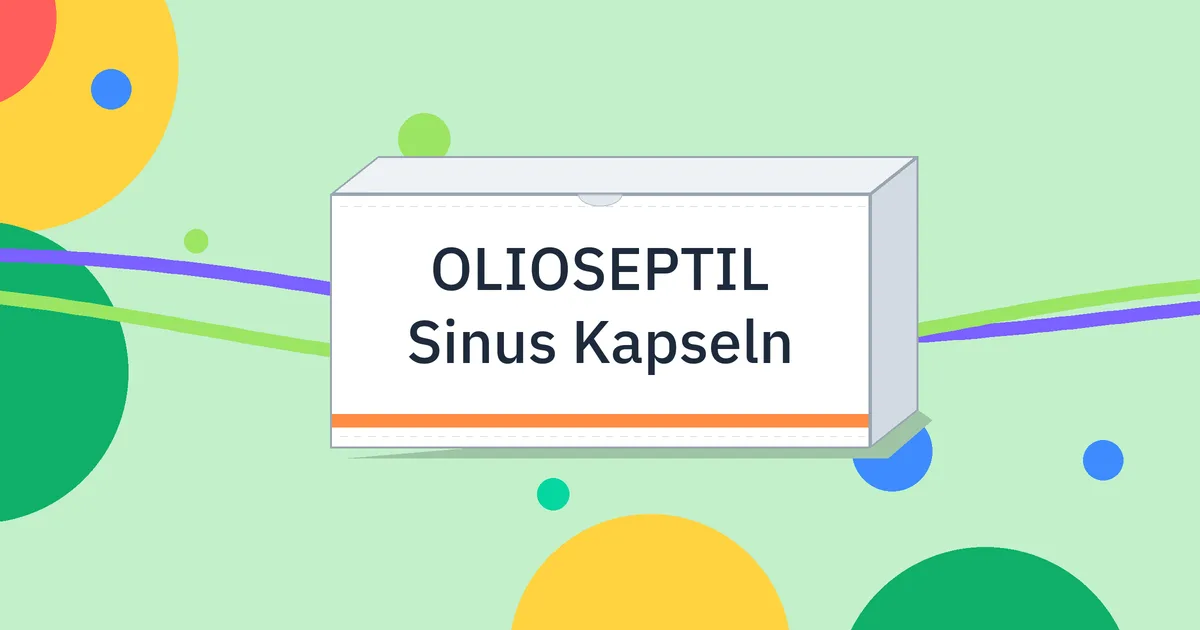 Symbolbild: Packung mit der Aufschrift OLIOSEPTIL Sinus Kapseln (PZN 15395406) – Verfügbarkeit und Bezug in Apotheken in Frankfurt am Main