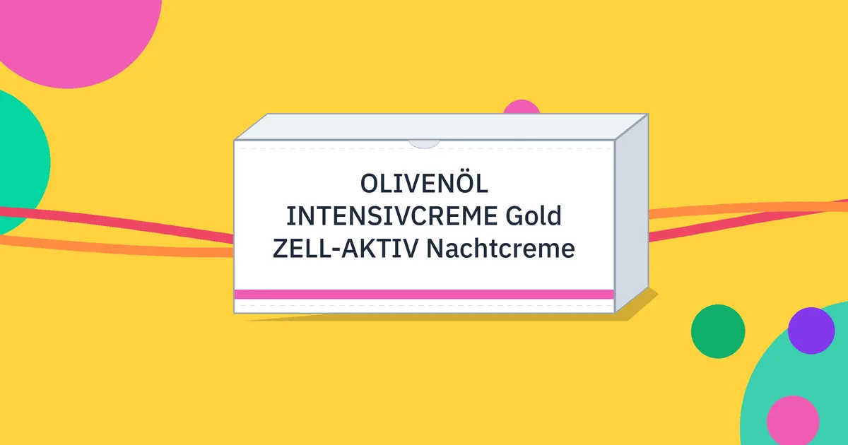 Symbolbild: Packung mit der Aufschrift OLIVENÖL INTENSIVCREME Gold ZELL-AKTIV Nachtcreme (PZN 14280581) – Verfügbarkeit und Bezug in Apotheken in Frankfurt am Main