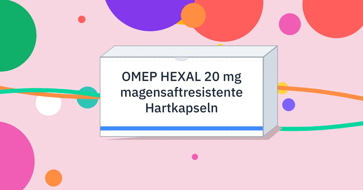 Symbolbild: Packung mit der Aufschrift OMEP HEXAL 20 mg magensaftresistente Hartkapseln (PZN 10070183) – Verfügbarkeit und Bezug in Apotheken in Frankfurt am Main
