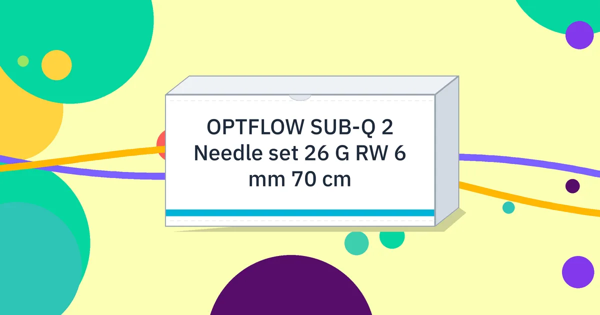 Symbolbild: Packung mit der Aufschrift OPTFLOW SUB-Q 2 Needle set 26 G RW 6 mm 70 cm (PZN 16801274) – Verfügbarkeit und Bezug in Apotheken in Frankfurt am Main