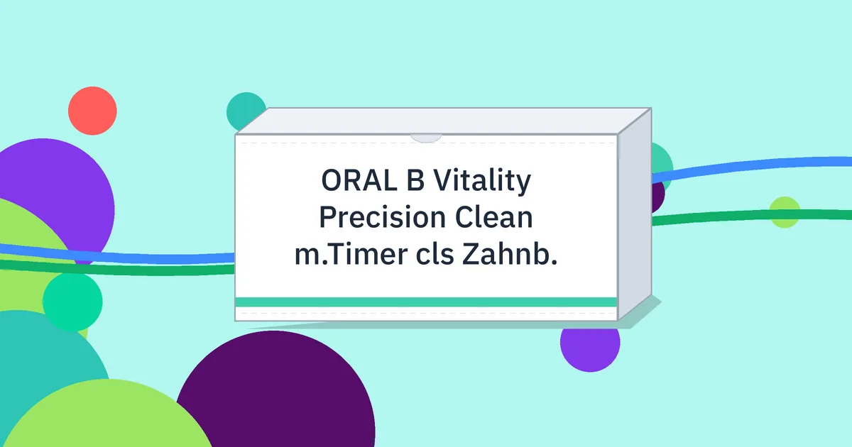 Symbolbild: Packung mit der Aufschrift ORAL B Vitality Precision Clean m.Timer cls Zahnb. (PZN 01743200) – Verfügbarkeit und Bezug in Apotheken in Frankfurt am Main