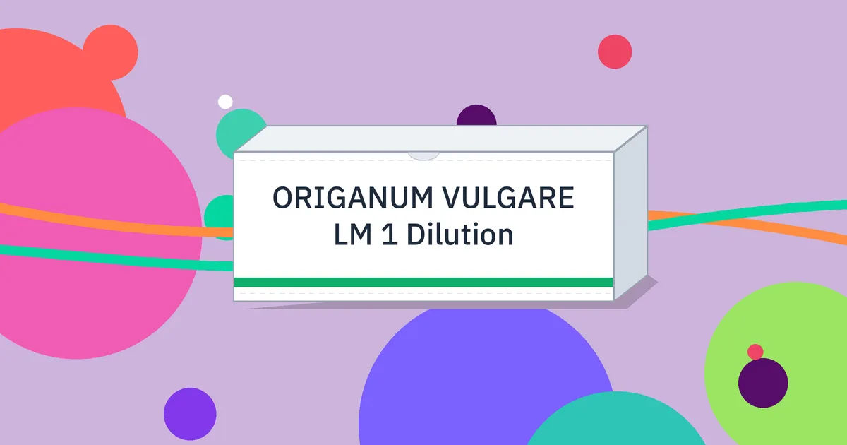 Symbolbild: Packung mit der Aufschrift ORIGANUM VULGARE LM 1 Dilution (PZN 12972926) – Verfügbarkeit und Bezug in Apotheken in Frankfurt am Main