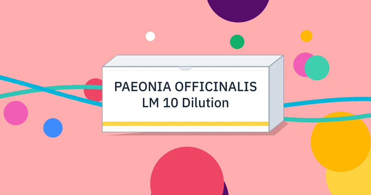 Symbolbild: Packung mit der Aufschrift PAEONIA OFFICINALIS LM 10 Dilution (PZN 12974871) – Verfügbarkeit und Bezug in Apotheken in Frankfurt am Main